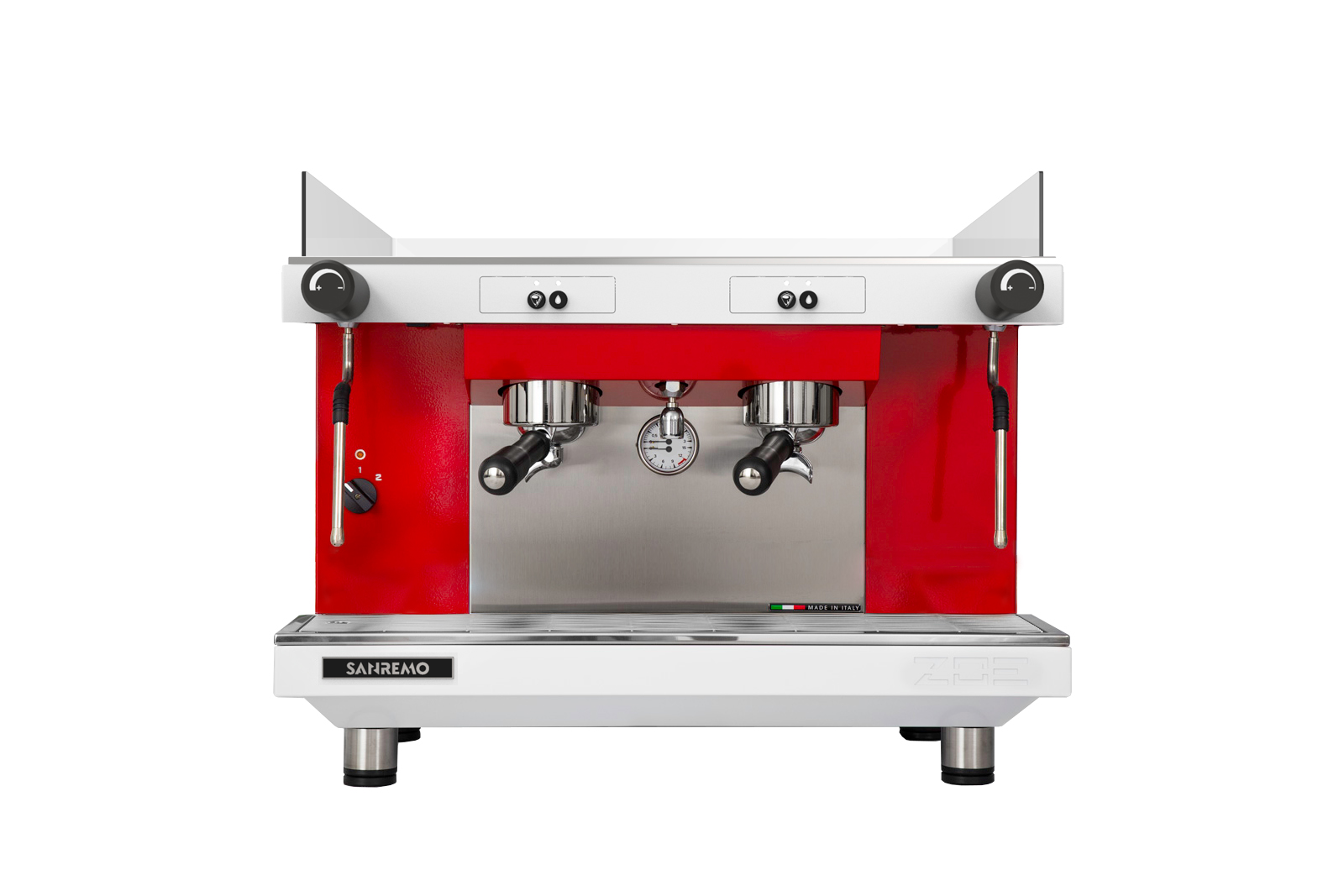 Кофемашина Sanremo Zoe SAP (полуавтомат) 2 высокие гр. бело-красная ...